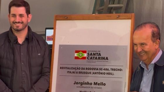 Jorginho Mello anuncia aumento do limite de velocidade da Antônio Hel ...