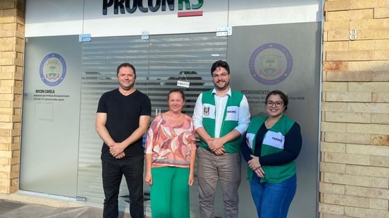 Representantes do PROCON RS realizam visita ao PROCON de Canela