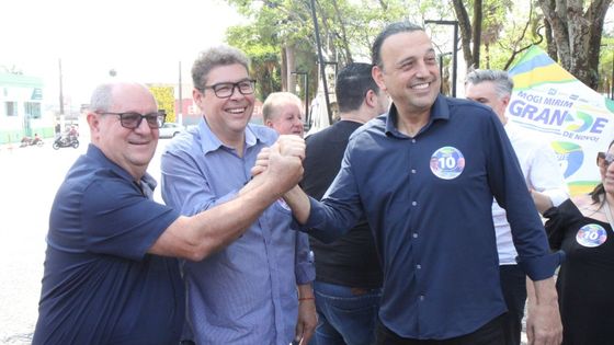 Vice-governador Felício Ramuth visita Mogi e declara apoio a Alexandre Bueno