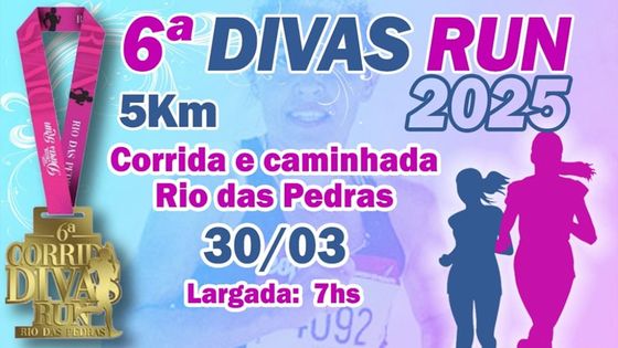 6ª Divas Run 2025: Corrida e Caminhada em Rio das Pedras