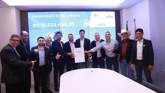 Ivaté recebe R$ 19,5 milhões do Estado para obras de pavimentação urbana