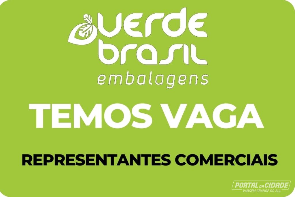 Verde Brasil Embalagens abre vagas para representante comercial