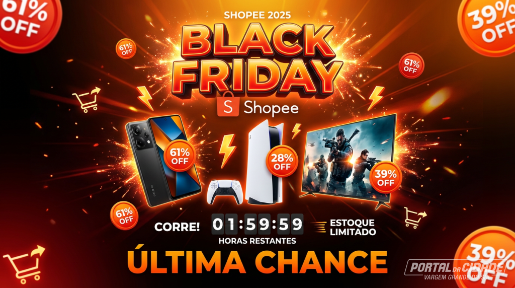 Corra! Últimas horas da Black Friday Shopee com produtos até 70% mais ...