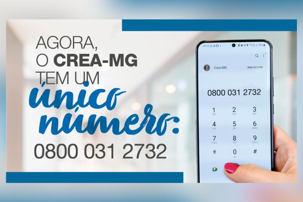 Crea-MG passa a ter um único número de atendimento em todo o estado