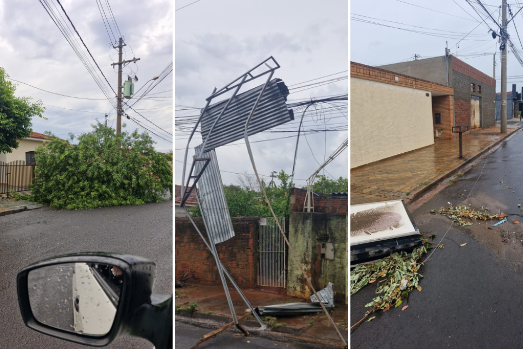 Forte chuva assusta moradores e causa transtornos em Bady Bassitt