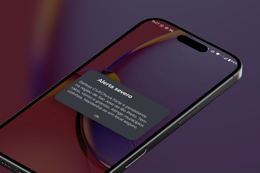 Tocou aí? Defesa Civil dispara alerta para celulares em Bady Bassitt ...