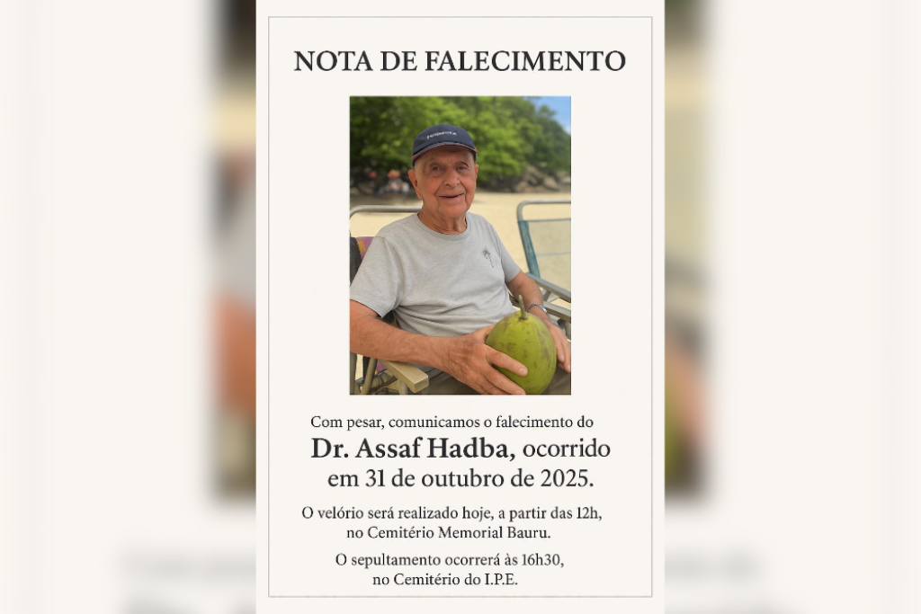 Morre Dr. Assaf Hadba nesta sexta-feira (31)