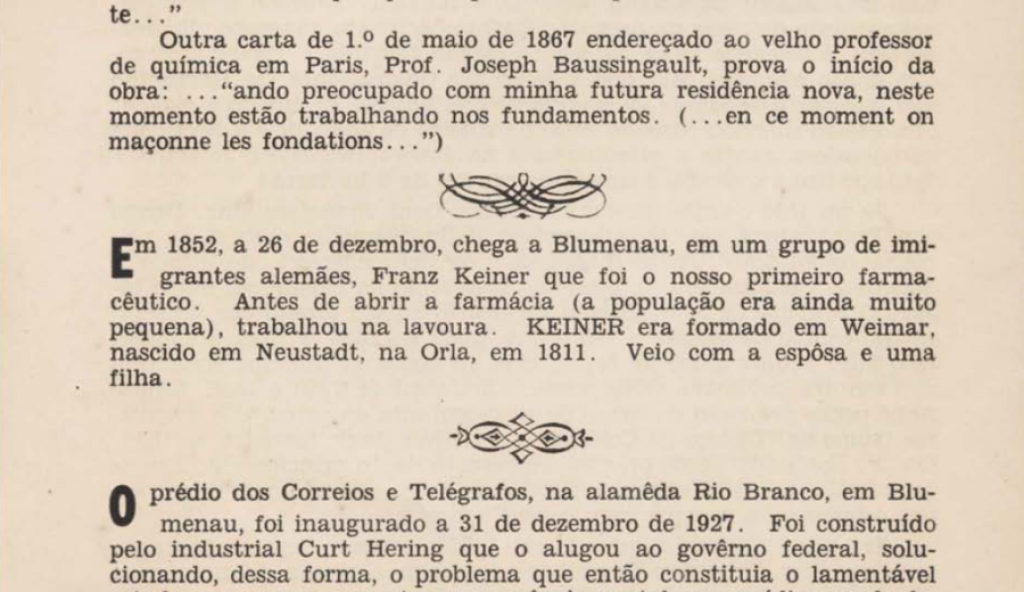Há 214 anos: nascia na Alemanha um dos primeiros farmacêuticos de Blumenau