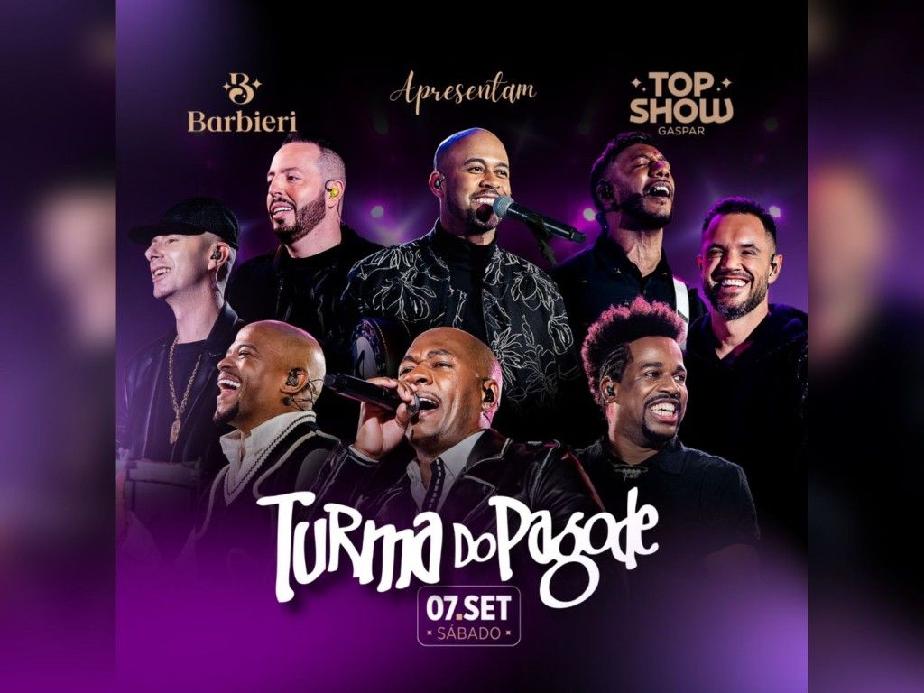 Turma do Pagode fará mega show em Gaspar em setembro