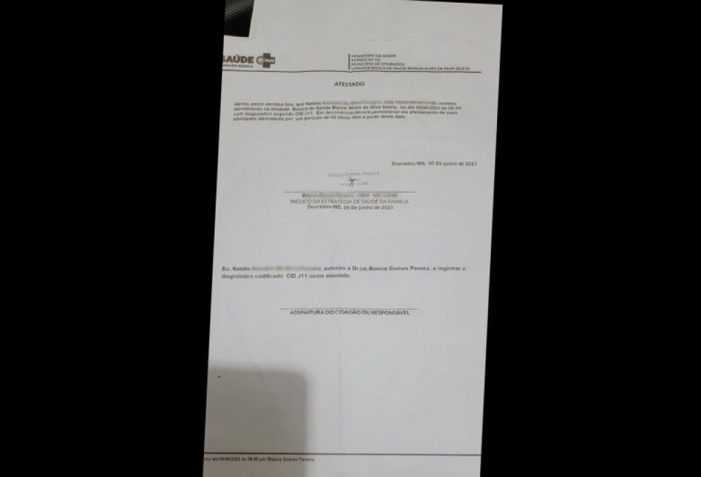 Médica vai à polícia após ter assinatura e registro usado em atestado falso