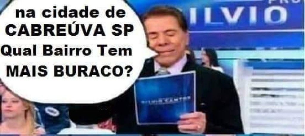 Meme com Sílvio Santos está "causando": "Qual bairro tem mais buracos?"