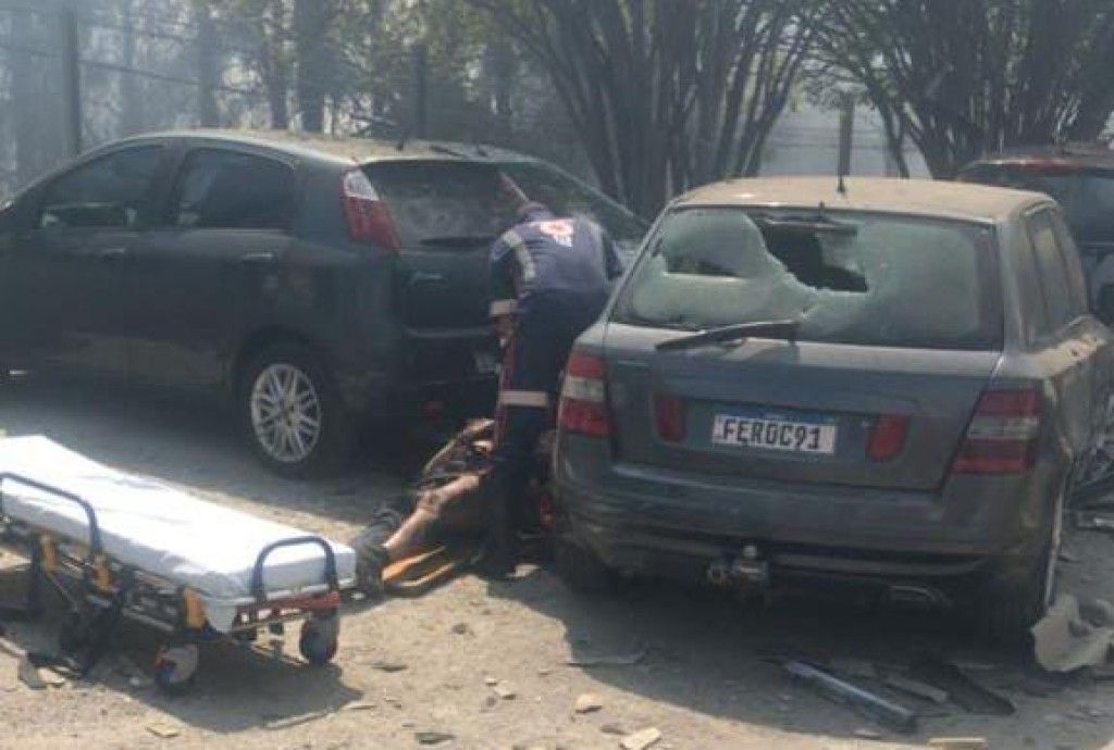 Explosão deixa Parque Industrial com cara de campo de guerra; veja o vídeo