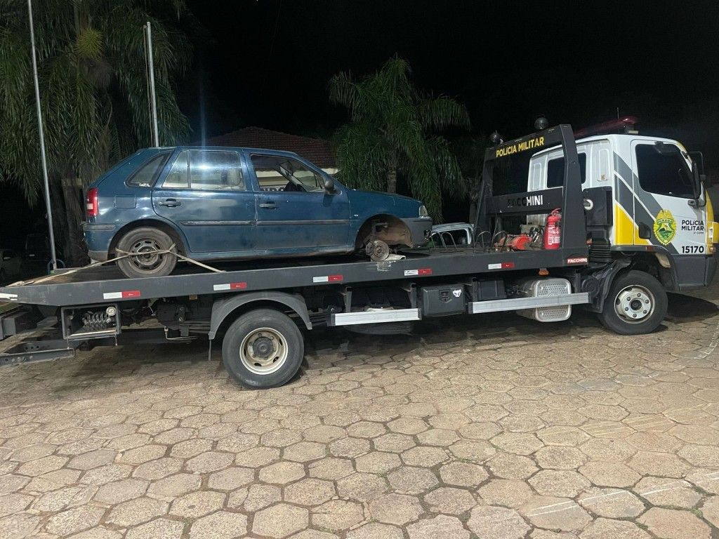 Homem é preso suspeito de furtar rodas de veículo abandonado na PR-478