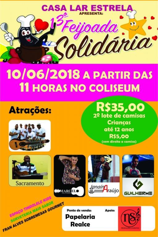 Casa Estrela promove 13ª Feijoada Solidária