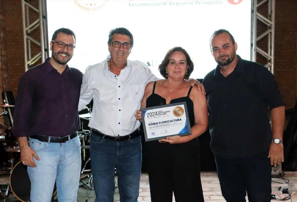 Sônia Floricultura foi premiada como destaque do ano 2024 em Penápolis