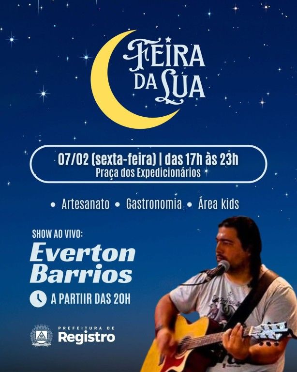 Hoje tem Feira da Lua em Registro