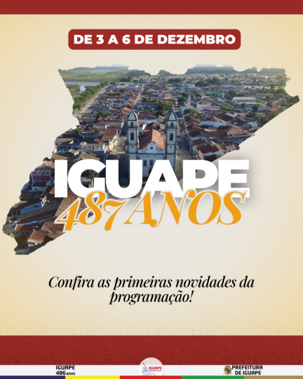 Iguape celebra 487 anos com desfile cívico, shows e missa