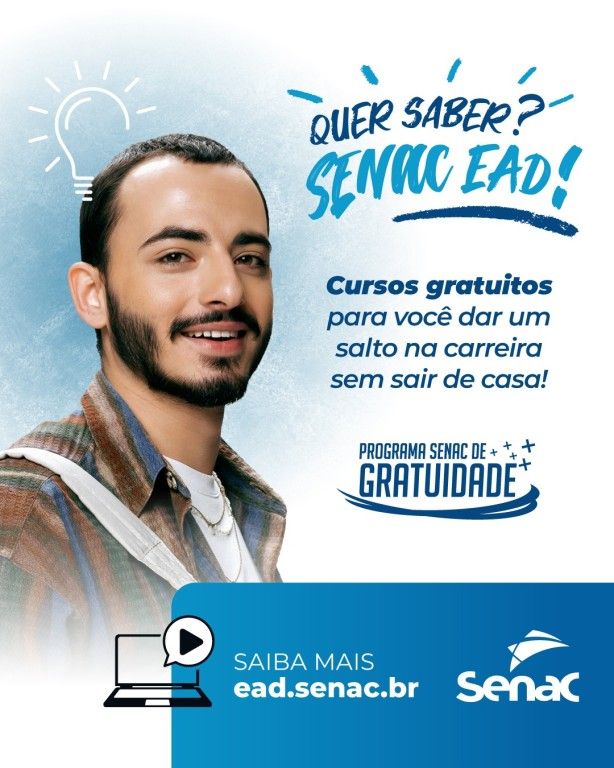 Senac Paraná disponibiliza mais de 3.500 vagas de cursos EAD gratuitos